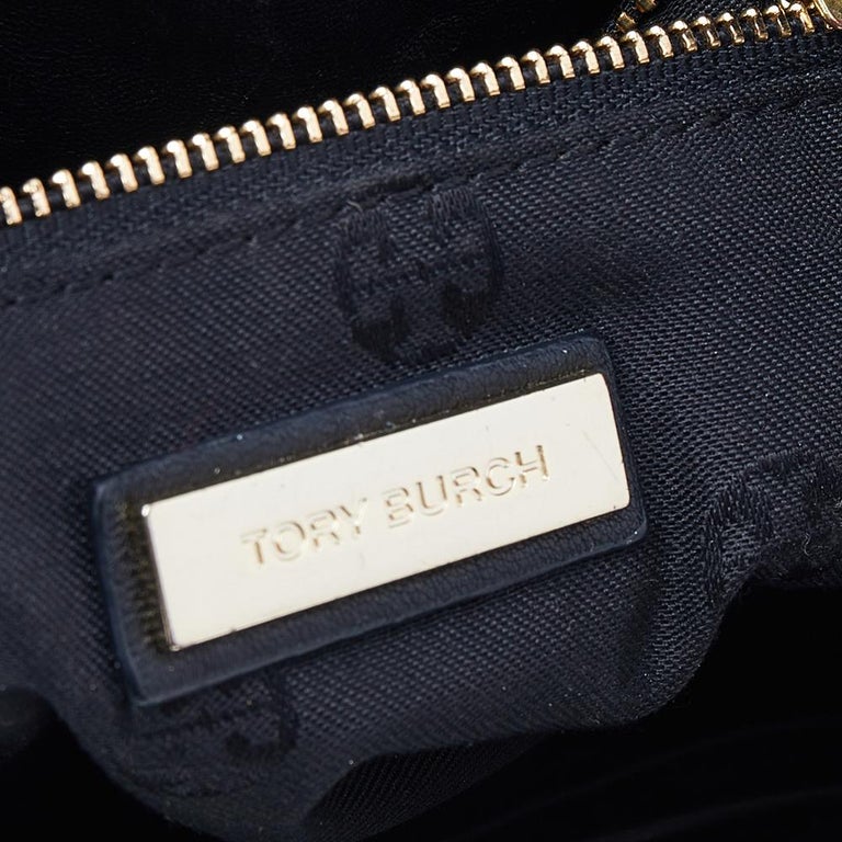 Tory Burch Black Leather Drawstring Bucket Bag at 1stDibs