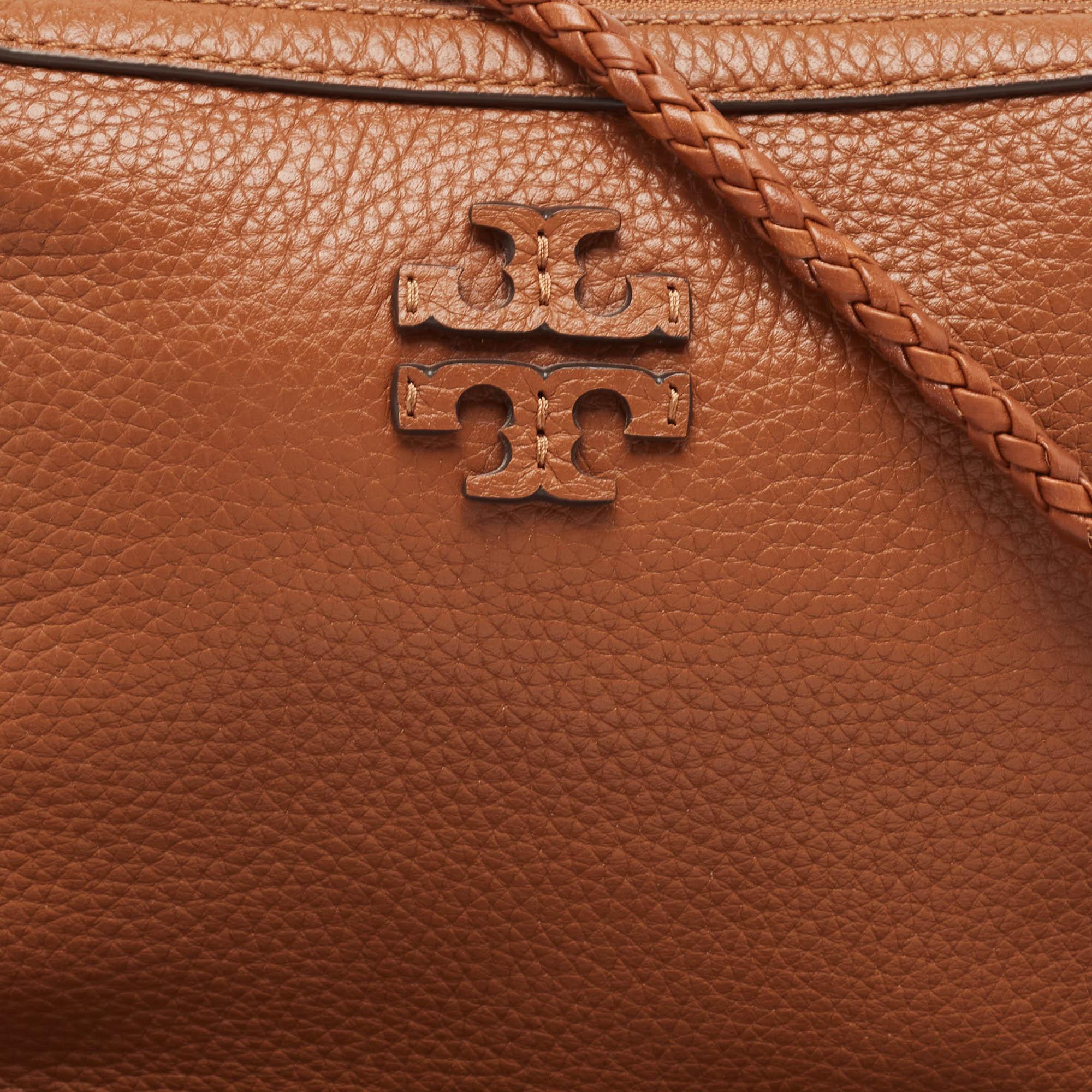 Tory Burch Brown Leather Taylor Crossbody Bag For Sale at 1stDibs
