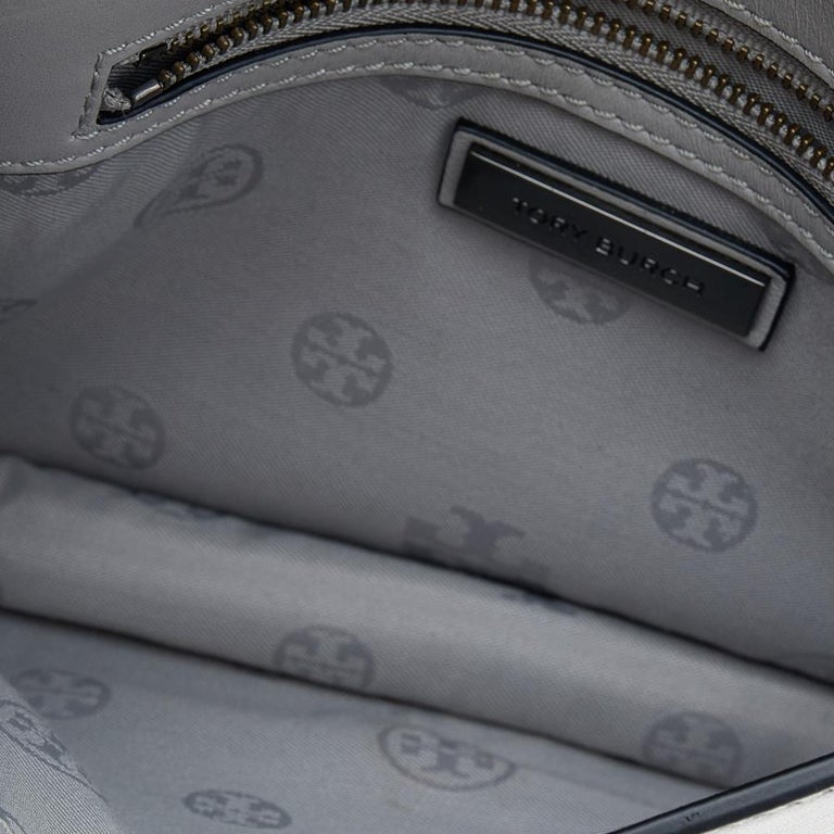 Tory Burch Grey Leather Alexa Convertible Shoulder Bag For Sale at 1stDibs