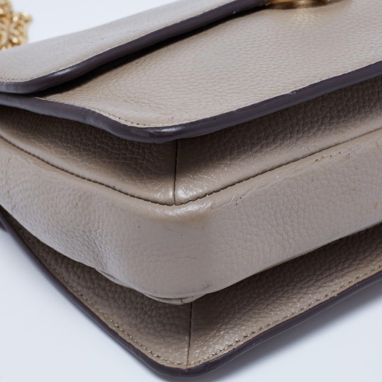 Tory Burch Grey Leather Chelsea Shoulder Bag at 1stDibs