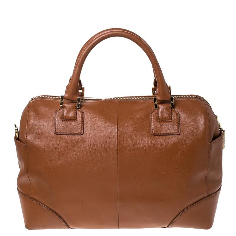 Tory Burch Tan Leather Boston Bag For Sale at 1stDibs | tory burch ...