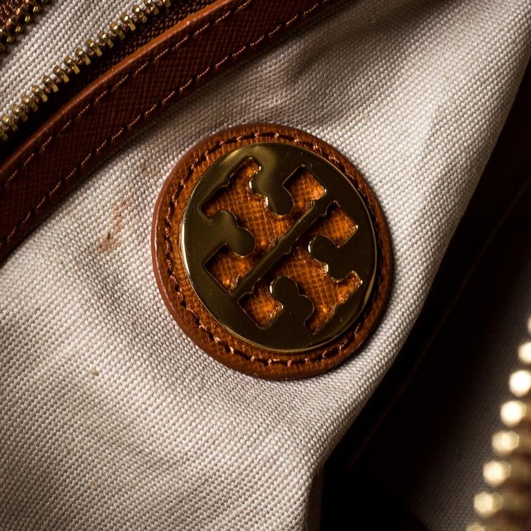 Tory Burch Tan Leather Boston Bag For Sale at 1stDibs | tory burch ...
