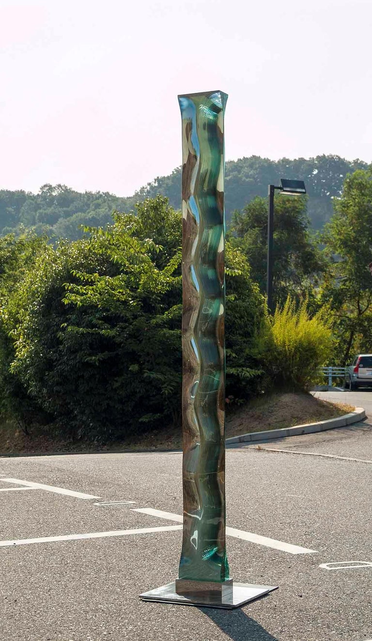 Toshio Iezumi - M.080704 by Toshio Iezumi - Glass, Vertical abstract ...