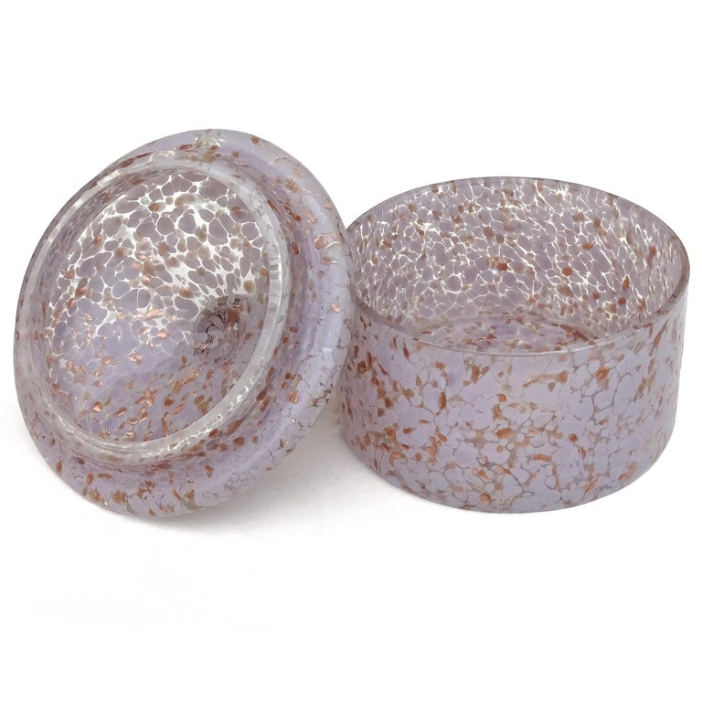 Toso Murano Purple Copper Aventurine Flecks Italian Art Glass Vanity ...