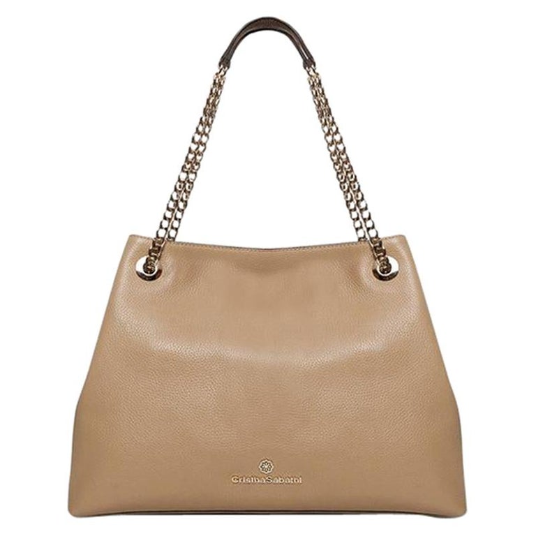 Tote - Oat Pebble Leather Handbag For Sale at 1stDibs