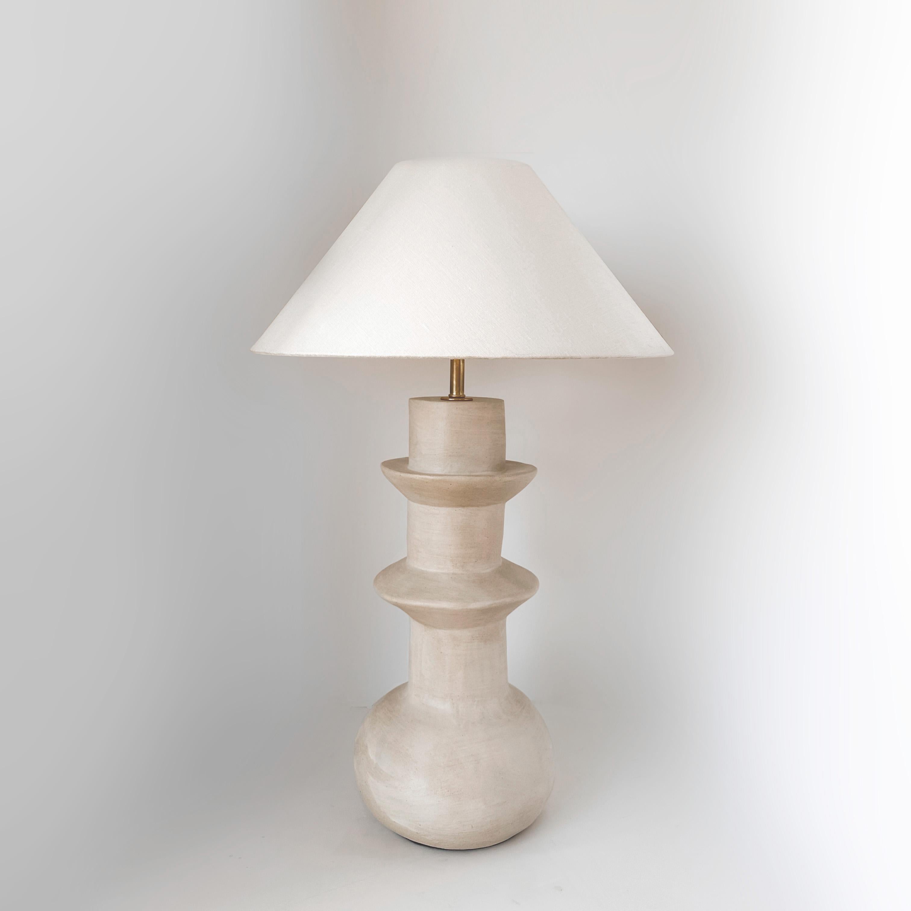 Totem Table Lamp in Matte Alabaster Glaze For Sale at 1stDibs