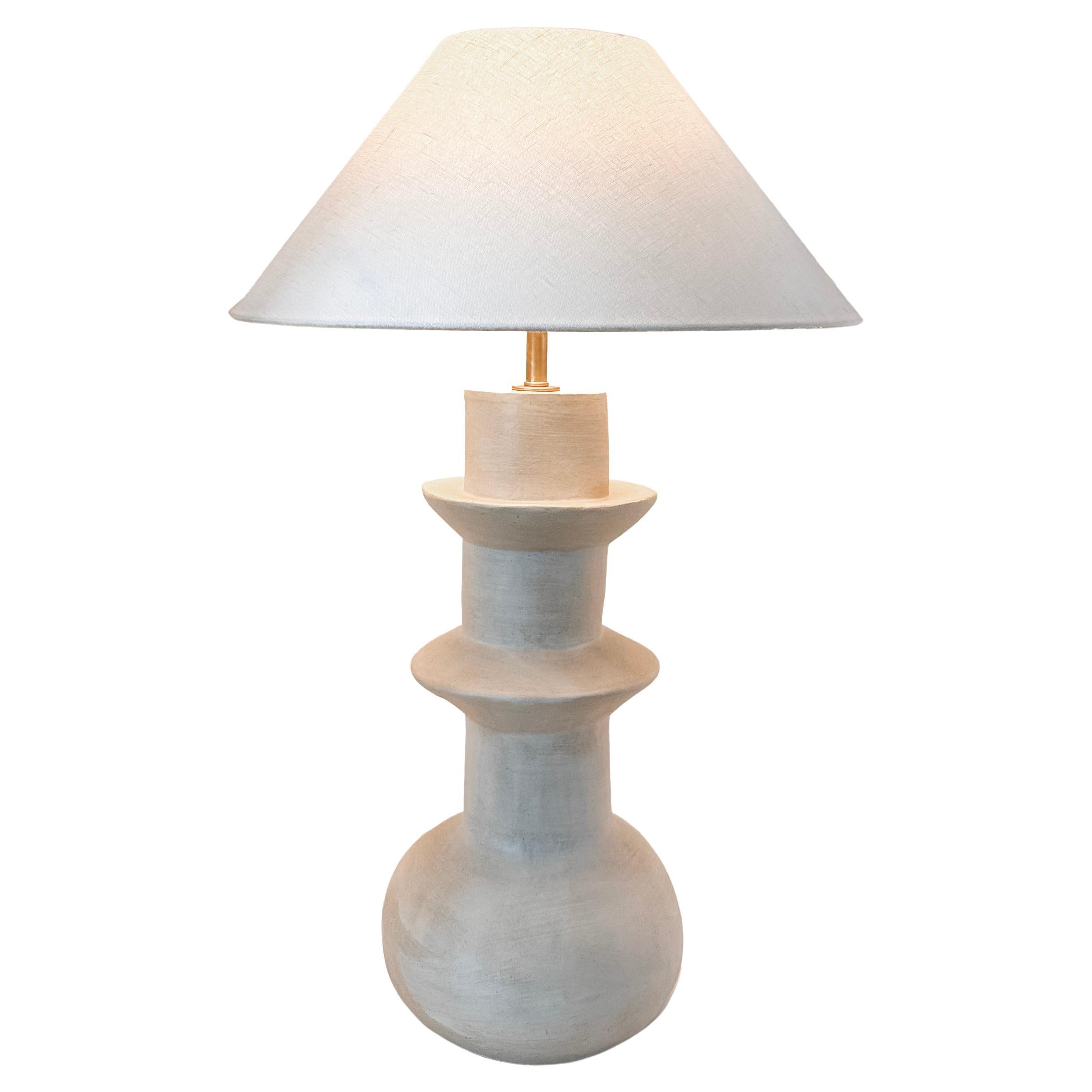 Totem Table Lamp in Matte Alabaster Glaze For Sale at 1stDibs