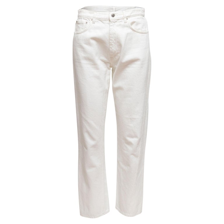 Toteme White Straight-Leg Jeans For Sale at 1stDibs