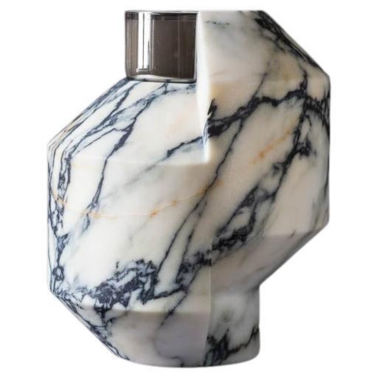 Toucana Small Paonazzo Marble Flower Vase and Candle Holder For Sale at ...