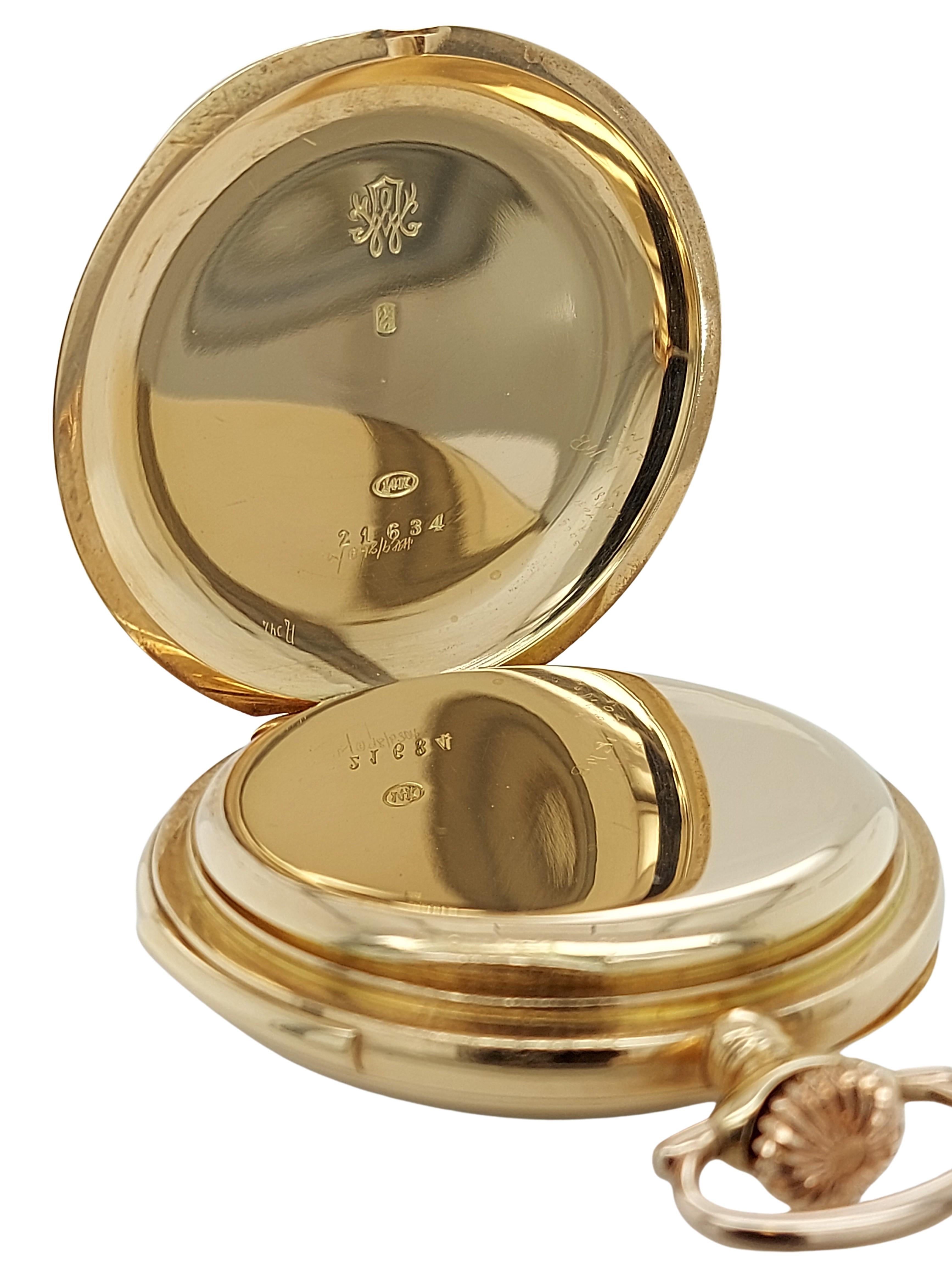 Touchon and Co 14kt Yellow Gold Minute Repeater Pocket Watch with ...