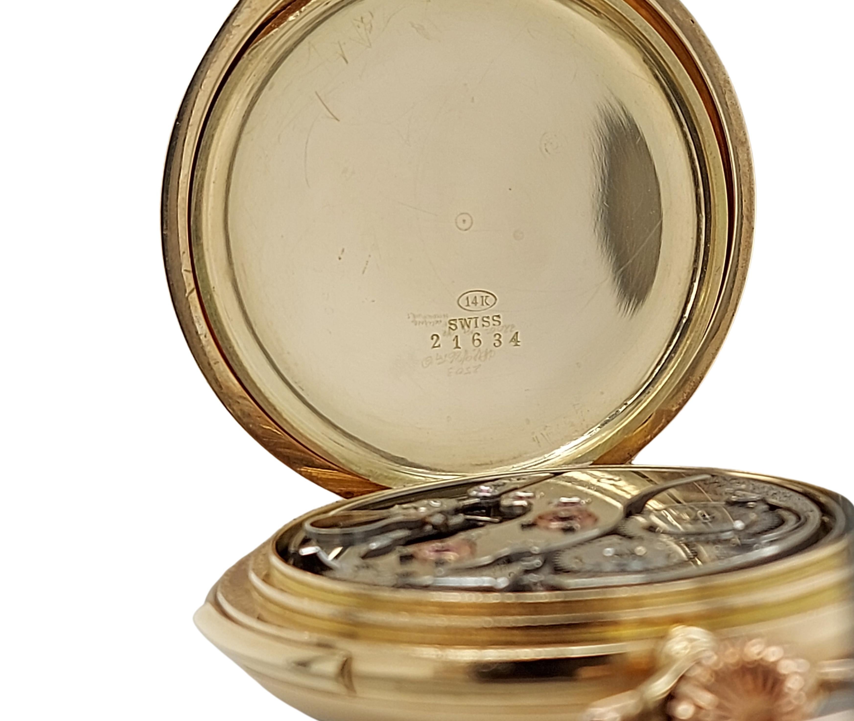 Touchon and Co 14kt Yellow Gold Minute Repeater Pocket Watch with ...