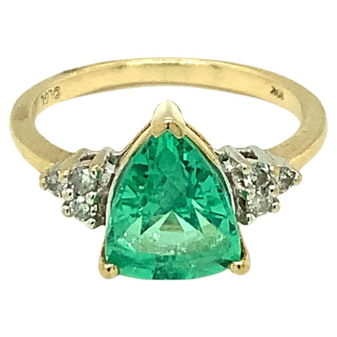 Tourmaline Diamond Gold Ring at 1stDibs