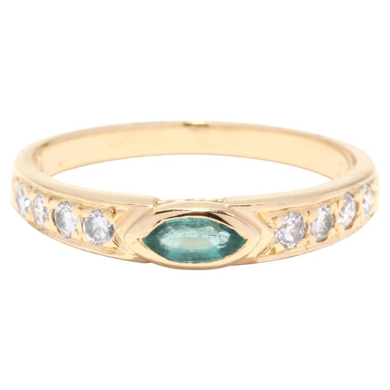 Bague à anneau empilable en or jaune 18 carats avec tourmaline et ...