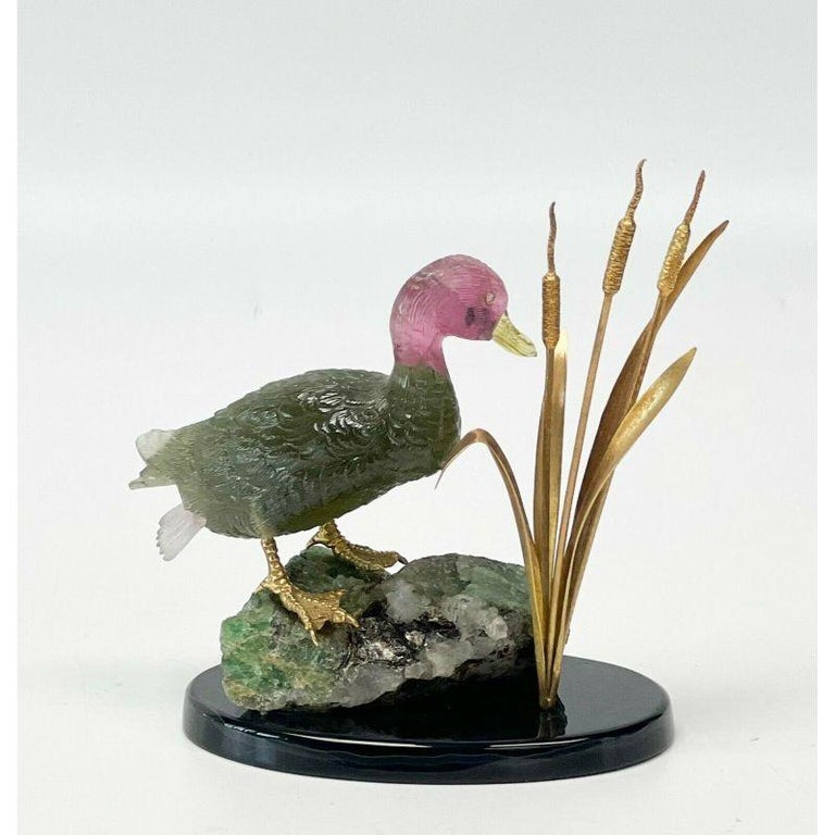 Tourmaline Gold Diamonds Duck Figurine Manfred Wild Emile Becker Idar ...