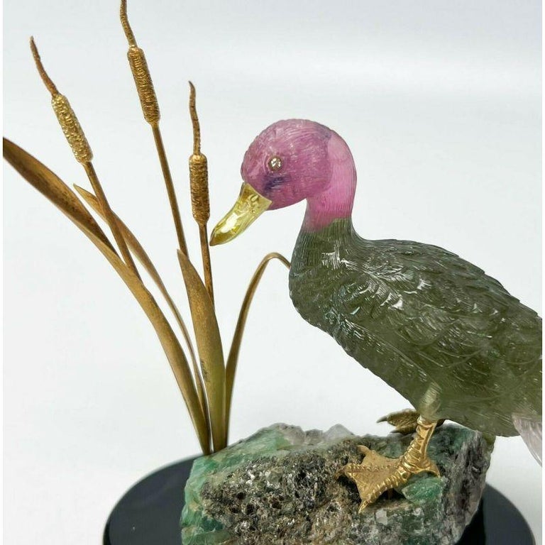 Tourmaline Gold Diamonds Duck Figurine Manfred Wild Emile Becker Idar ...