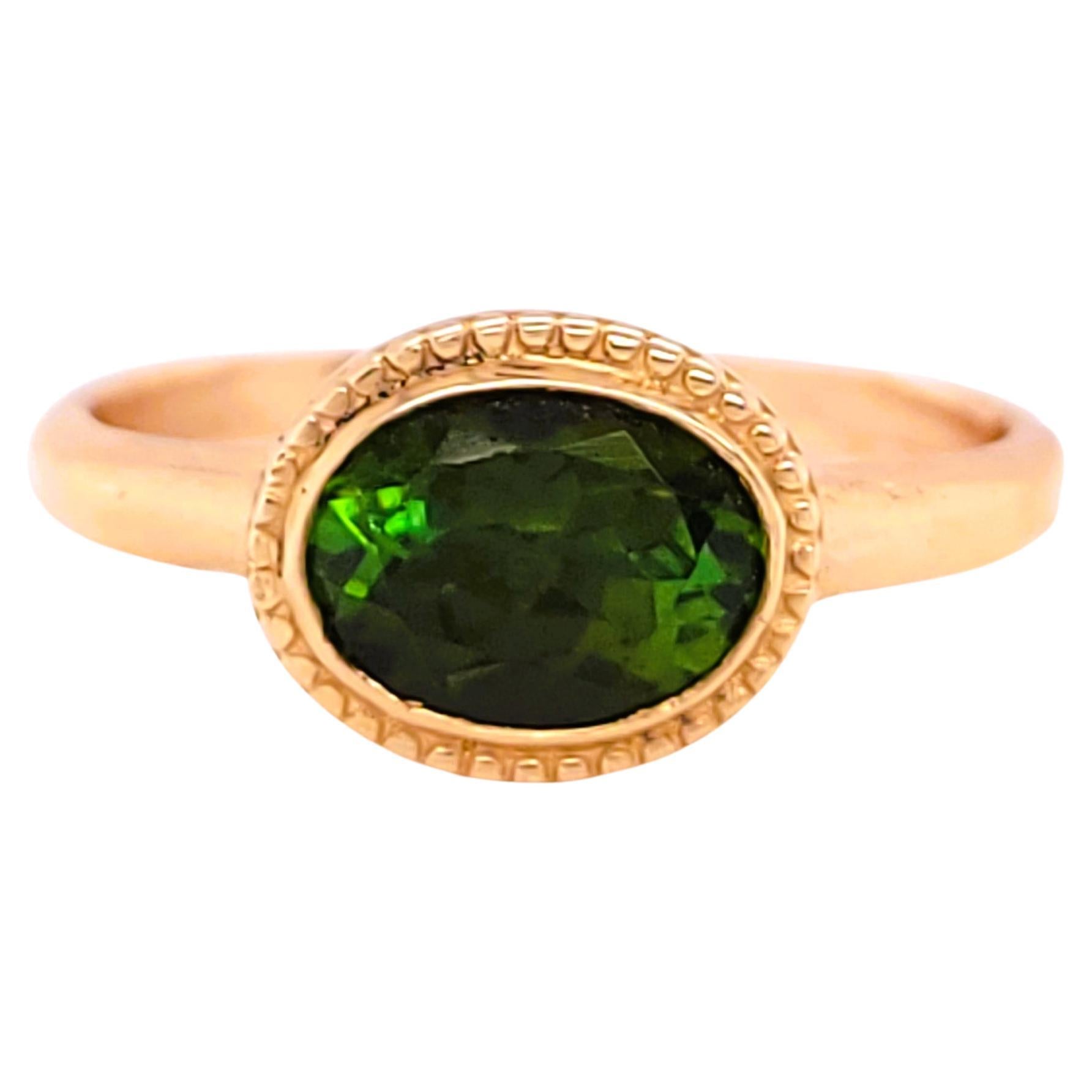 Tourmaline Horizontal Green Ring For Sale at 1stDibs