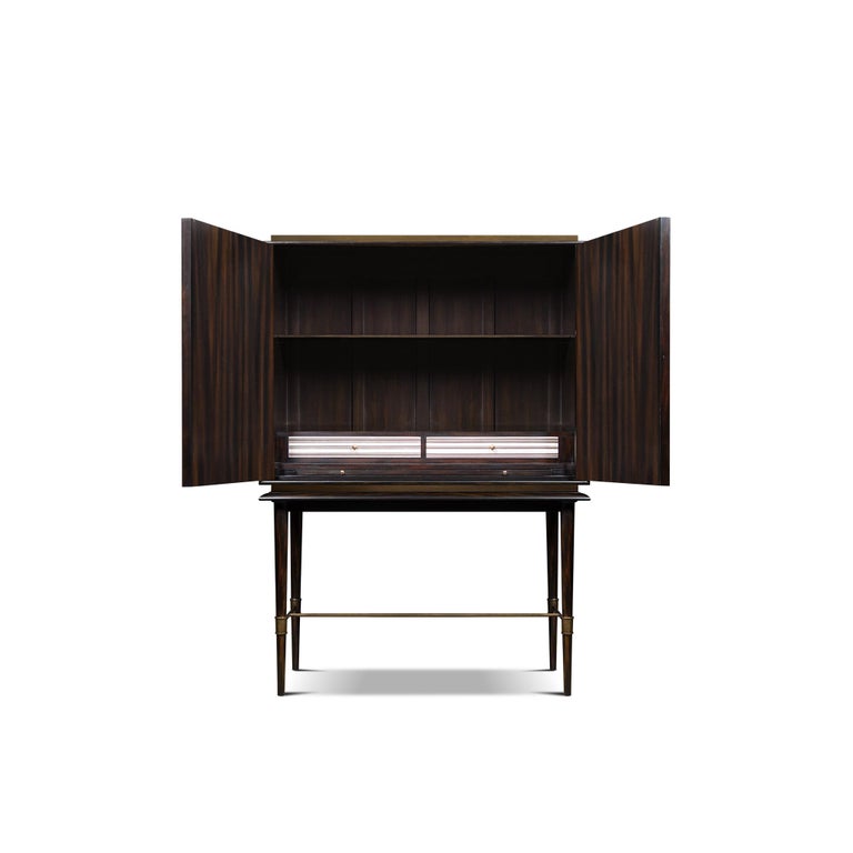 Tourmont Cabinet with Irregular Patterns and Brass Details For Sale at ...