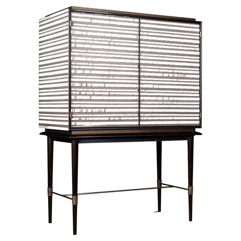 Tourmont Cabinet with Irregular Patterns and Brass Details For Sale at ...