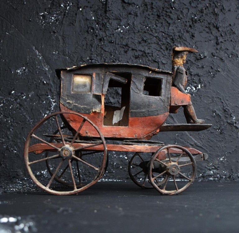 Toy Horse and Carriage, circa 1850 For Sale at 1stDibs