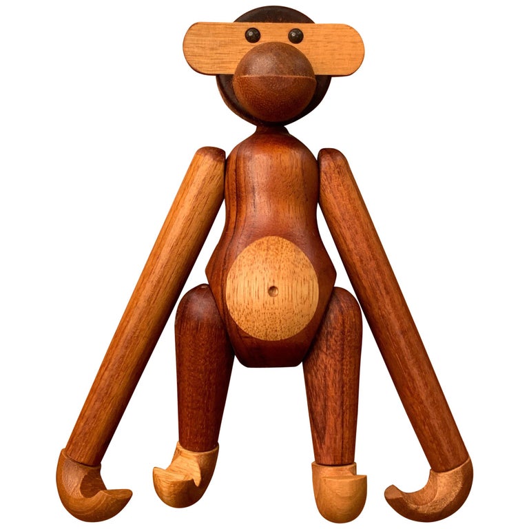 Toy Monkey in Teak and Limba Wood by Kay Bojesen For Sale at 1stDibs