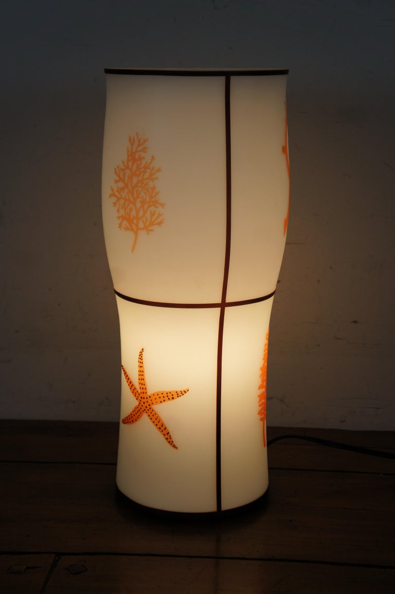 Tozai Home Frosted Glass Modern Sea Creature Coastal Table Lamp ...