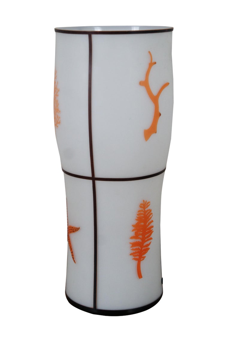 Tozai Home Frosted Glass Modern Sea Creature Coastal Table Lamp ...