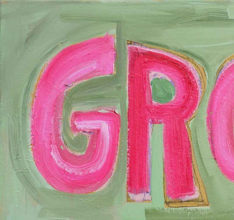 Tra' Slaughter - “Gratitude is Attitude” Contemporary Green and Pink ...