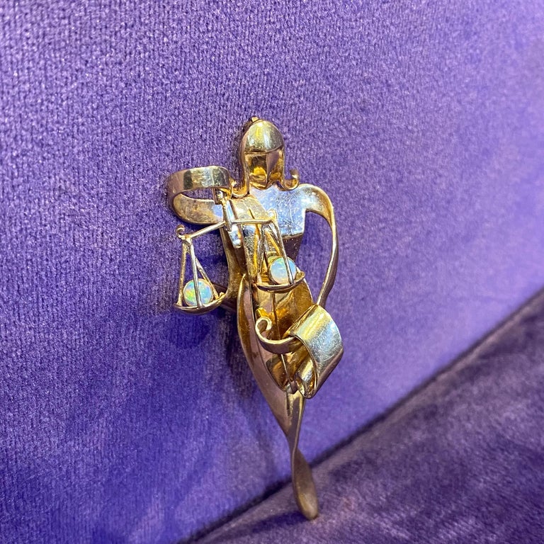 Trabert Hoeffer and Mauboussin Judge and Woman Brooch Set For Sale at ...