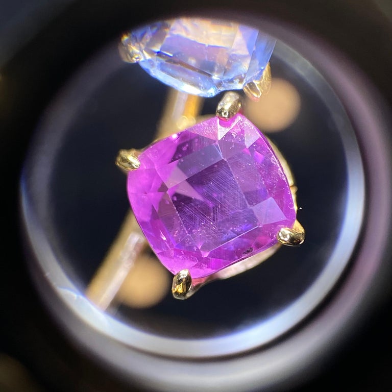 Trabert and Hoeffer Mauboussin Retro Reflection Sapphire Diamond Brooch ...