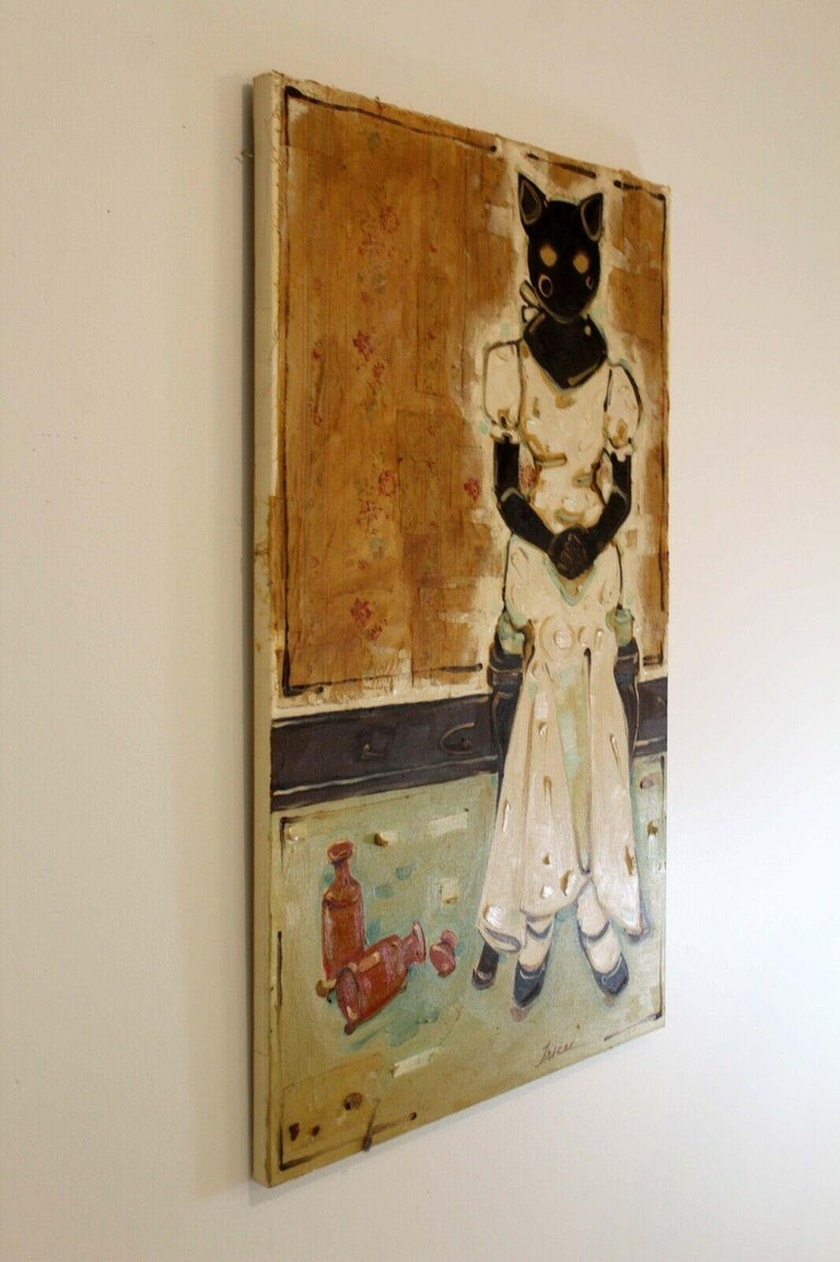 Tracee Mae Miller Little Amber Bottles 2007 Oil Painting with Fabric on ...
