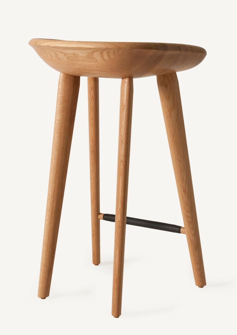 Customizable Tractor Counter Stool in Carved, Solid Wood by Craig ...