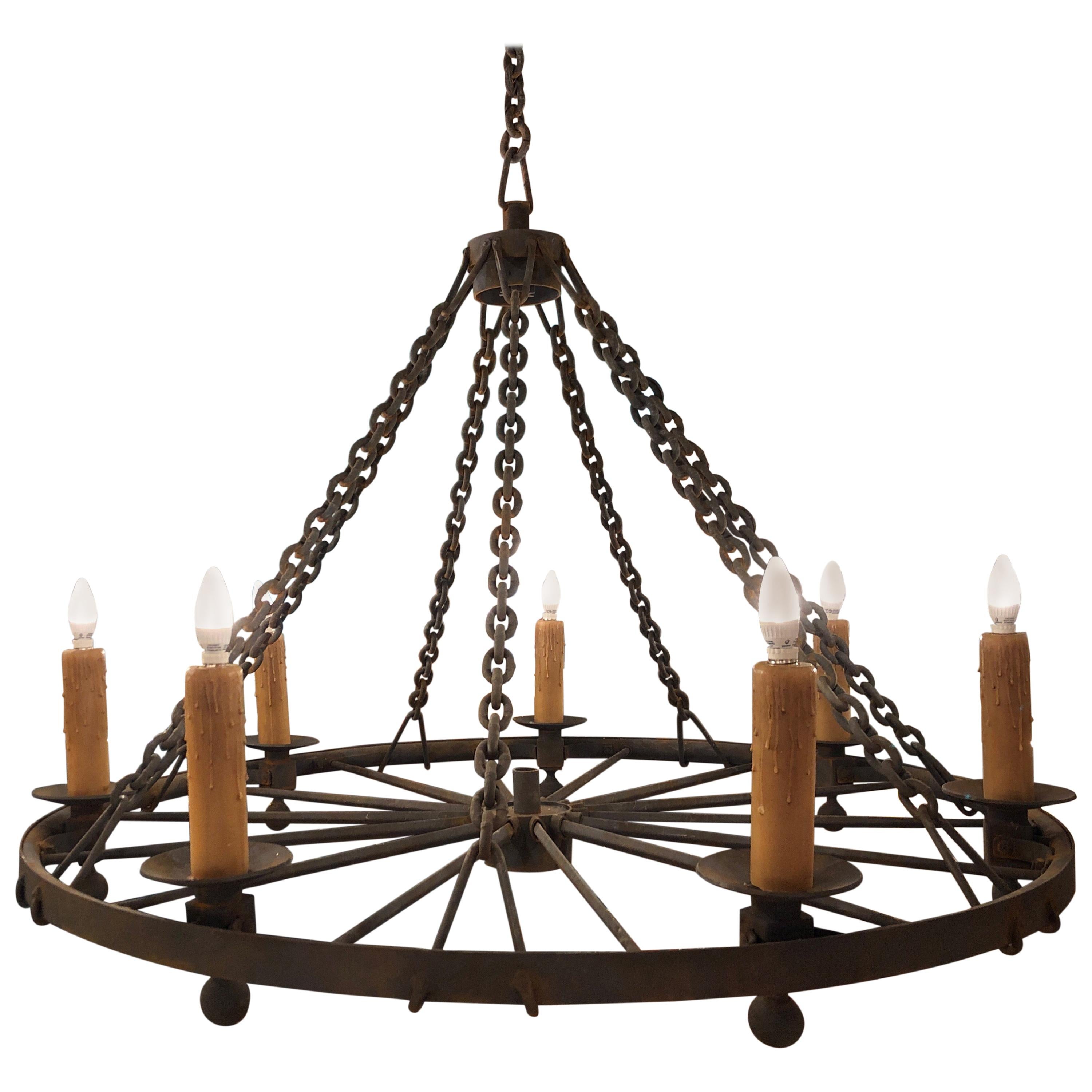 Rustic Iron Chandeliers - 35 For Sale on 1stdibs