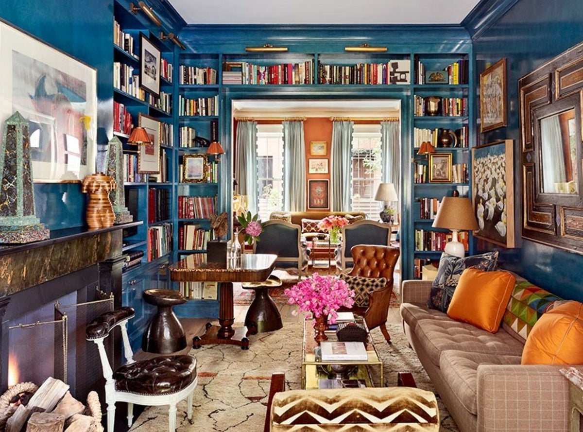 Library - Maximalist Living Room in Brooklyn, NY by Nick Olsen Inc.