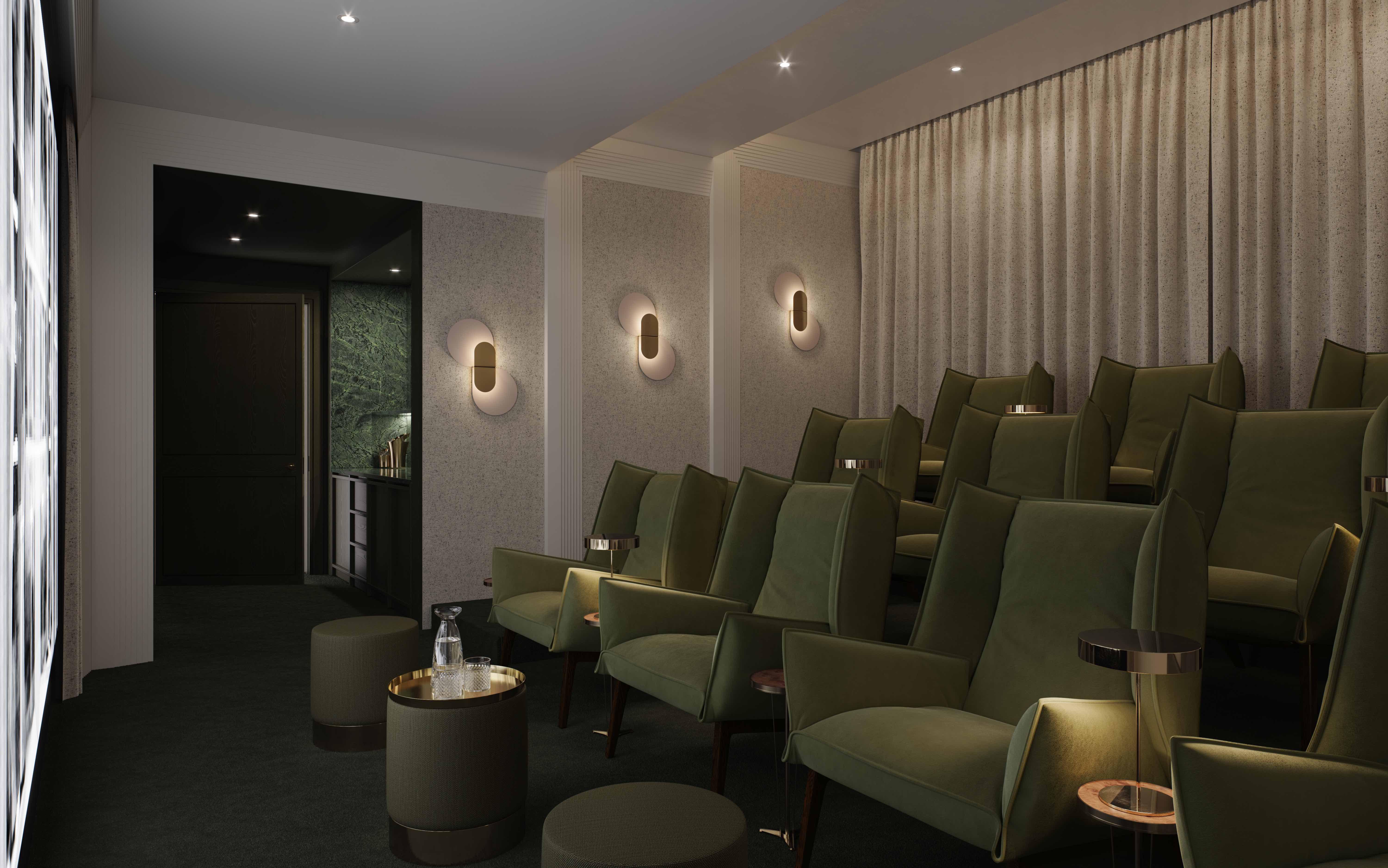 Private Cinema/Screening Room by Studio Ashby on 1stdibs