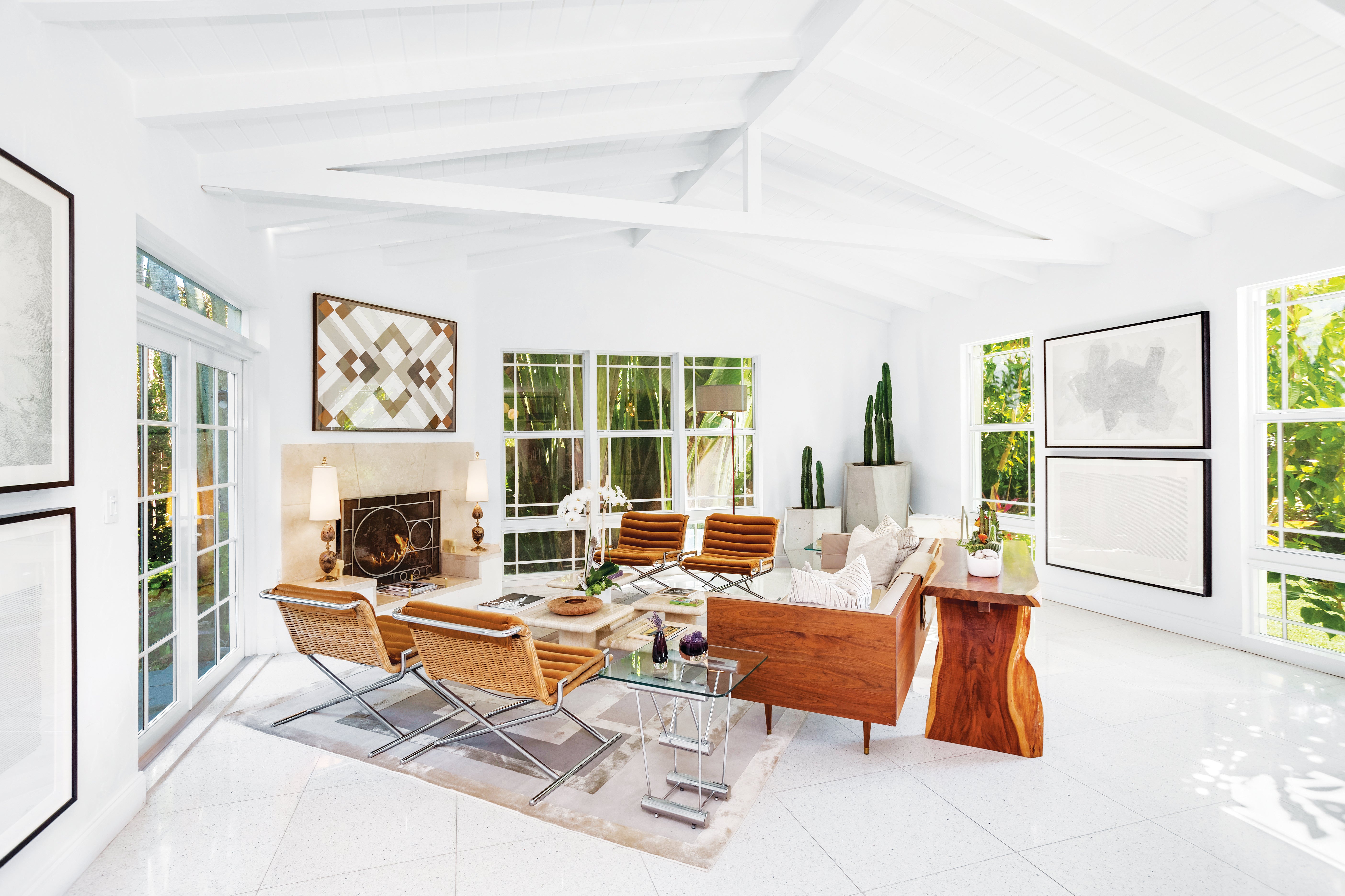 Living Room - Modernist Retreat by Parlor Interiors | 1stDibs