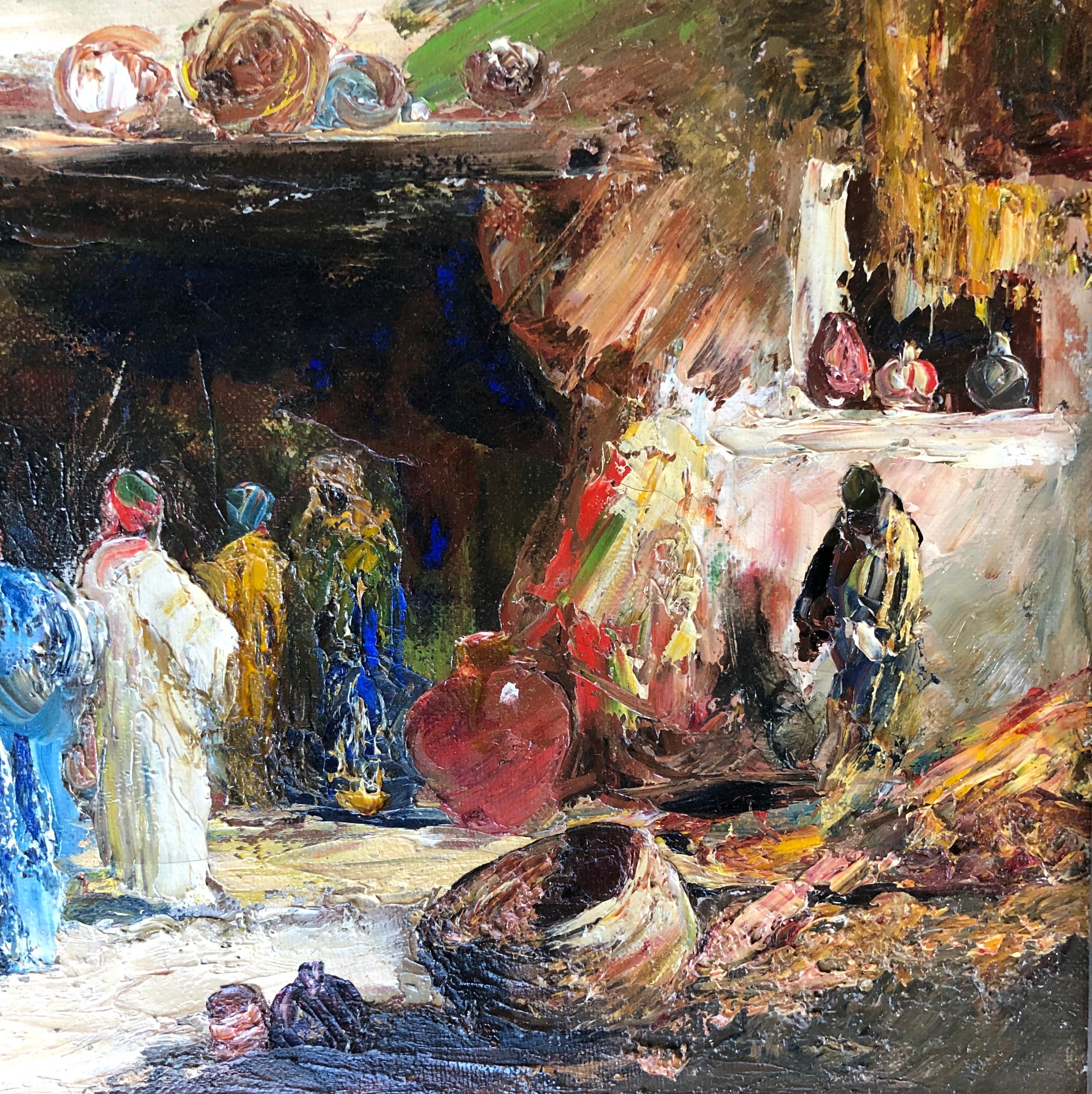 "Traders at the Market" Orientalist Painting by Douglas Arthur Teed at ...