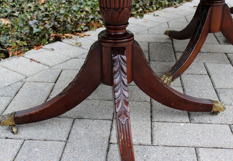 Traditional Antique Duncan Fife Style Mahogany Expandable Wood Dining ...