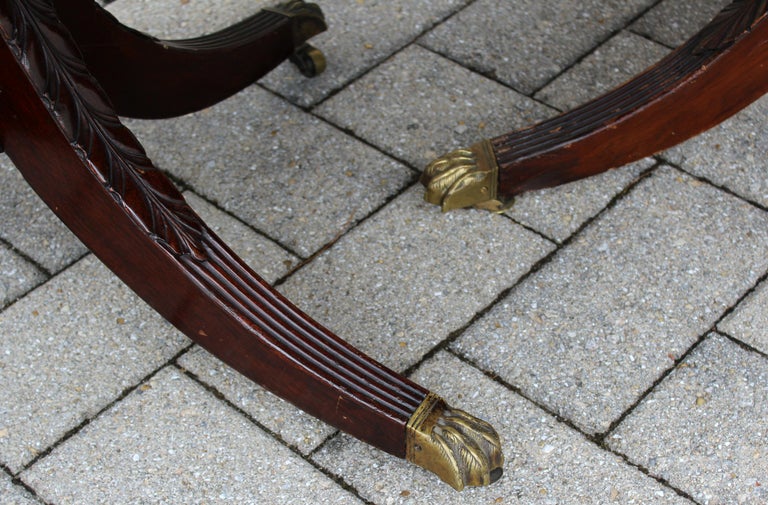 Traditional Antique Duncan Fife Style Mahogany Expandable Wood Dining ...