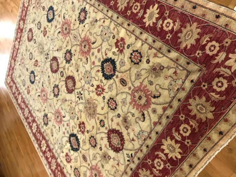 Traditional Area Rug with Red Border For Sale at 1stDibs | area rugs ...