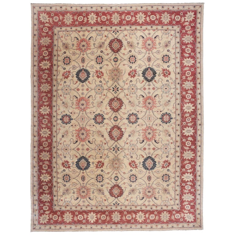 Traditional Area Rug with Red Border For Sale at 1stDibs | area rugs ...