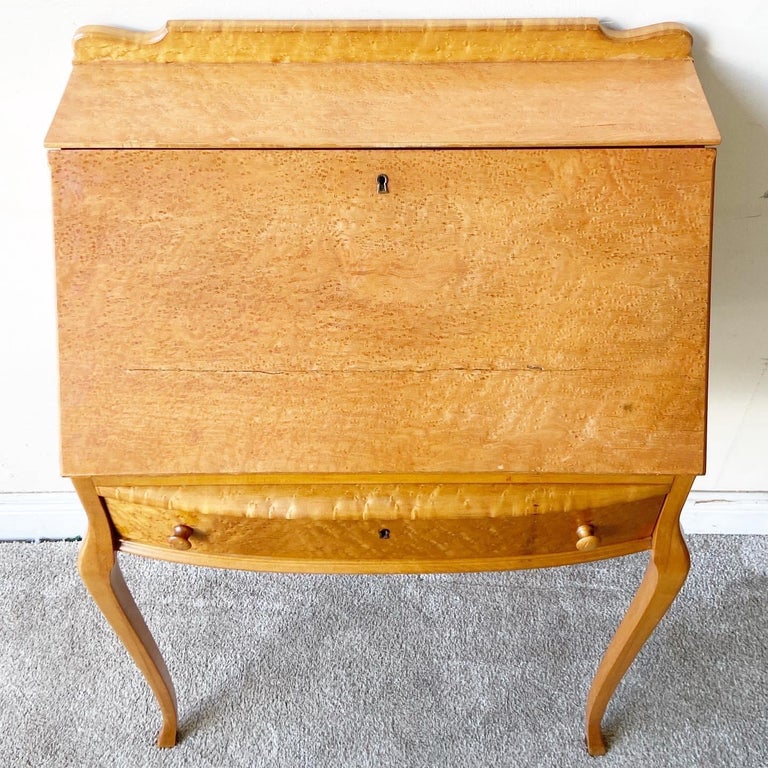 Traditional Birds Eye Maple Secretary Desk at 1stDibs