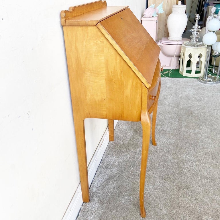 Traditional Birds Eye Maple Secretary Desk at 1stDibs