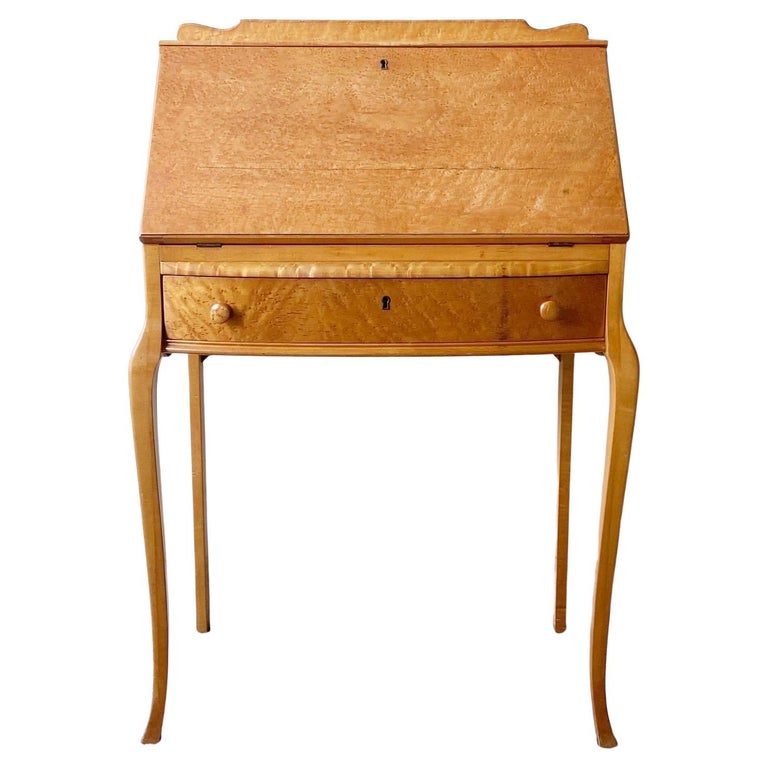 Traditional Birds Eye Maple Secretary Desk at 1stDibs