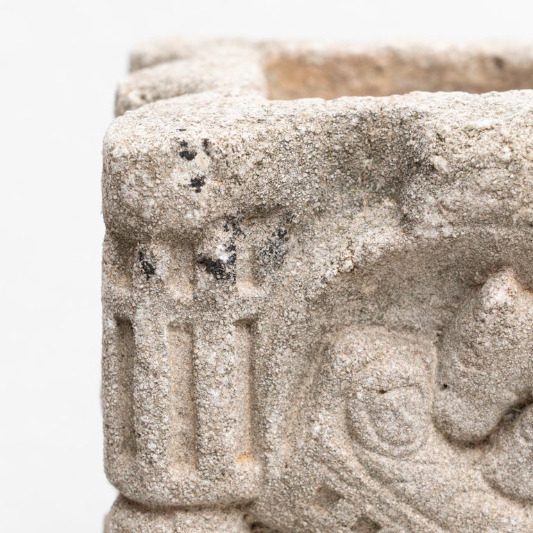 Traditional Carved Stone Planter, circa 1960 For Sale at 1stDibs