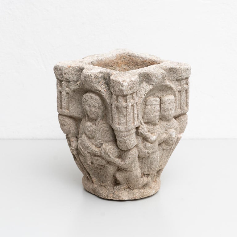 Traditional Carved Stone Planter, circa 1960 For Sale at 1stDibs