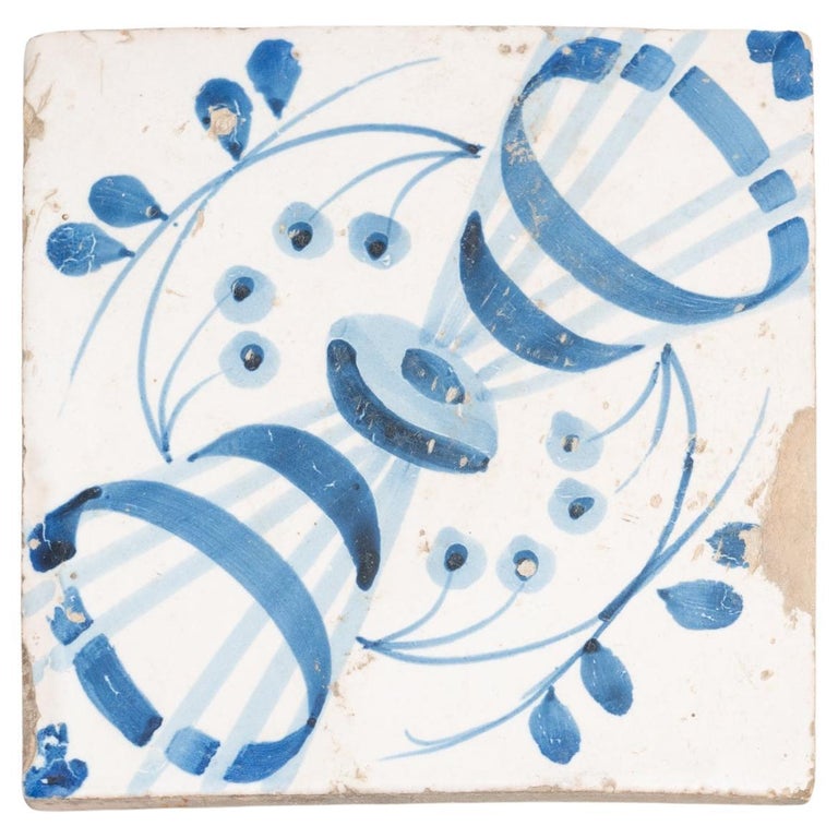 Traditional Decorative Modernist Ceramic Spanish Tile, circa 1940 For ...