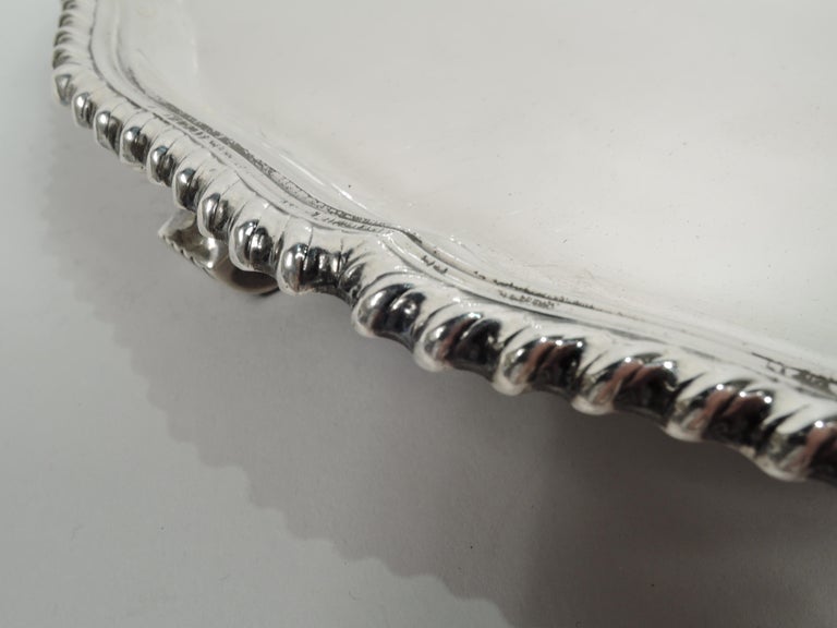 Traditional English Georgian Sterling Silver Salver Tray For Sale at ...