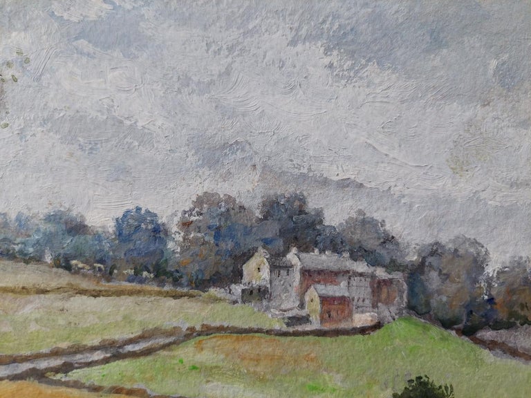 Traditional English Painting Landscape at Goose Eye Farm Braithwaite ...