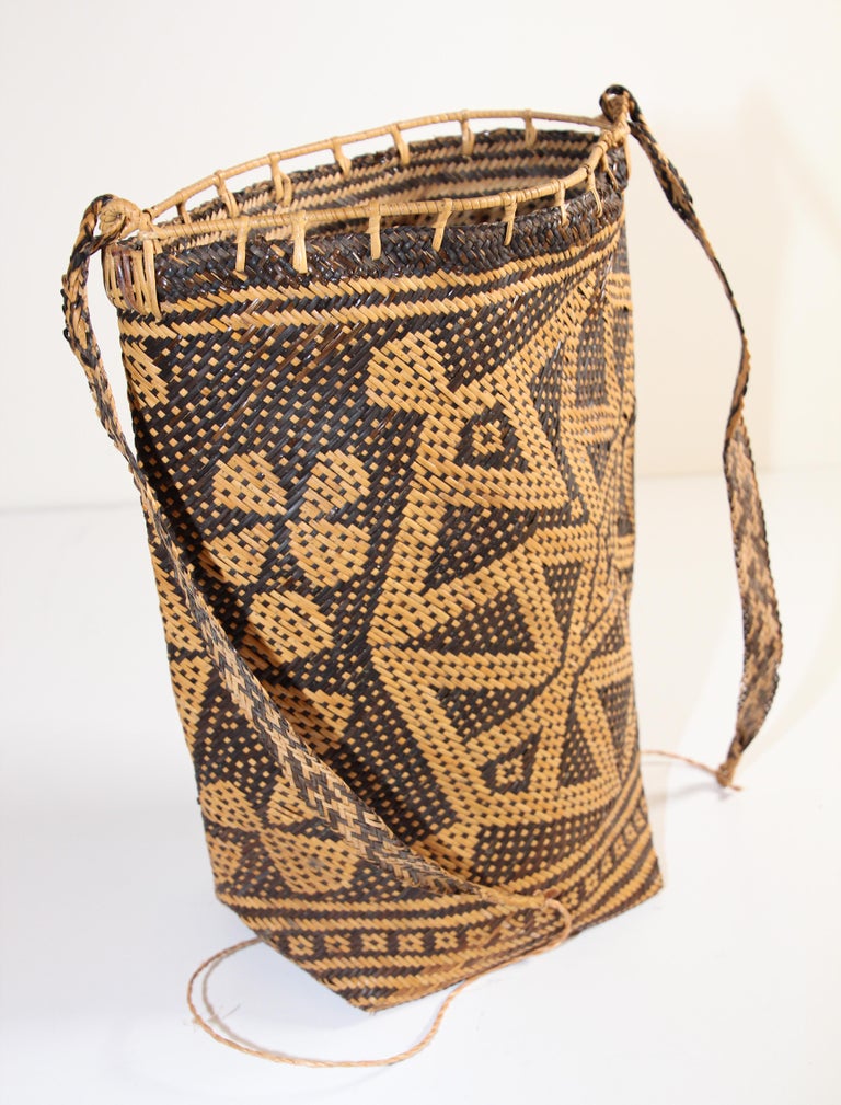 Traditional Ethnic Woven Ajat Basket Borneo Indonesia For Sale at ...