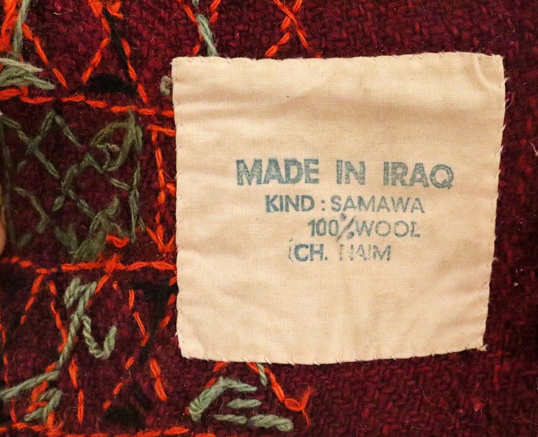 Traditional Hand Made Rectangular Area Rug Carpet Red Made in Iraq For ...